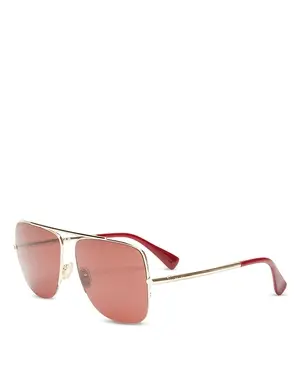 Max Mara Menton Aviator Sunglasses - Gold/bordeaux