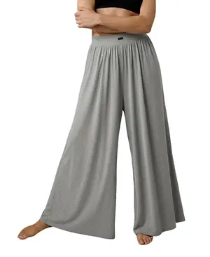 Lunya Pima Wide Leg Pants - Storm Grey Heather