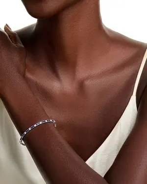 Bloomingdale'S Sapphire & Diamond Bangle Bracelet