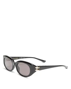 Alexander McQueen Oval Sunglasses - Black