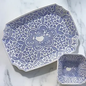 VIETRI Uccello Blu Rectangular Platter