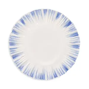 VIETRI Bari Blue And Small Round Platter - White