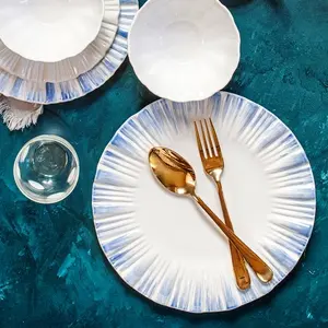VIETRI Bari Blue And Small Round Platter