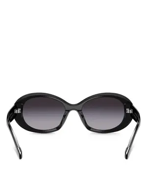 Tory Burch Miller Oval Sunglasses, 53mm - Black