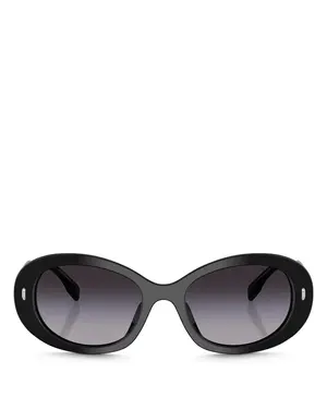 Tory Burch Miller Oval Sunglasses, 53mm - Black