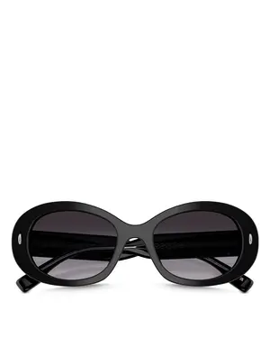 Tory Burch Miller Oval Sunglasses, 53mm - Black