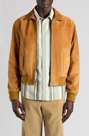 Bottega Veneta Suede Jacket - 7004 Peanut Butter