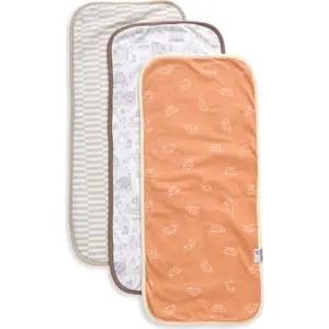 COPPER PEARL Gage Assorted 3-pack Cotton Burp Cloths - Orange