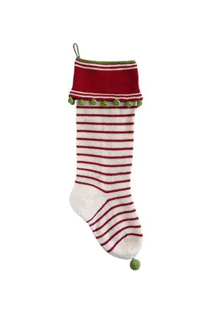 MELANGE COLLECTION Thin Stripe Stocking - Ivory