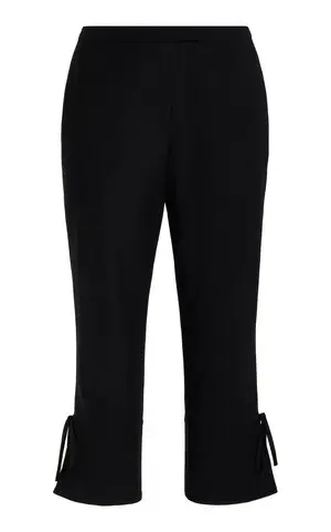COLLEEN ALLEN Tie-detailed Capri Pants