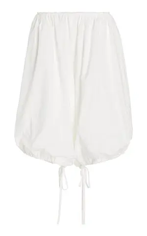 COLLEEN ALLEN Gathered Cotton Bloomer Shorts