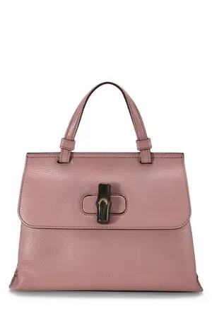 Gucci Leather Bamboo Daily Handbag