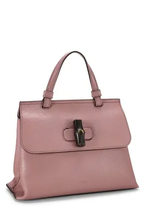 Gucci Leather Bamboo Daily Handbag