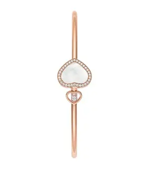 Chopard Diamond And Mother-of-pearl Happy Diamonds Bangle - Rose Gold