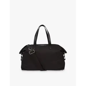 Smythson Norton Leather-trim Travel Bag - Black