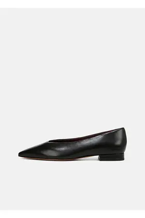 Vince Isabel Leather Flats - Black