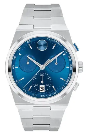 Movado Quest Bracelet Chronograph Watch - Blue