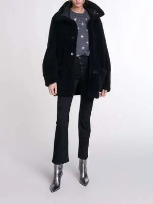 Maje Reversible Leather Coat