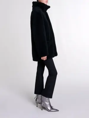 Maje Reversible Leather Coat