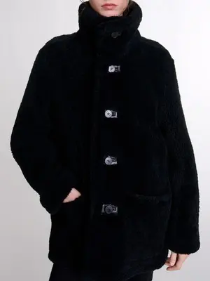 Maje Reversible Leather Coat