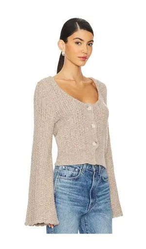 NATION LOS ANGELES Berenice Round Neck Cardigan