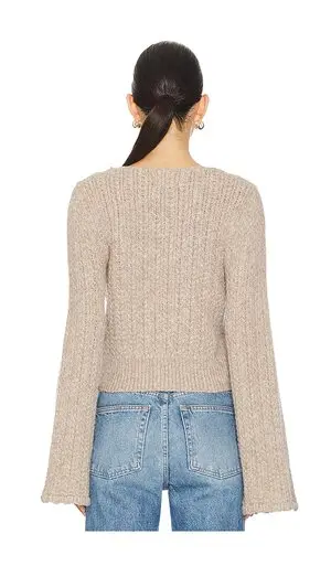 NATION LOS ANGELES Berenice Round Neck Cardigan