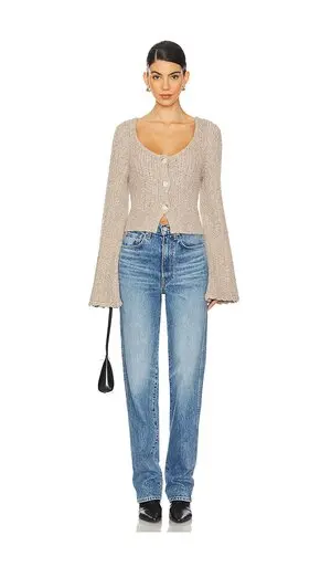 NATION LOS ANGELES Berenice Round Neck Cardigan