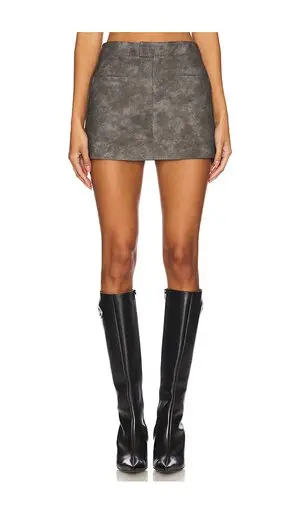 Superdown Minta Faux Leather Mini Skirt