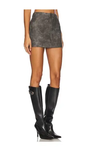 Superdown Minta Faux Leather Mini Skirt
