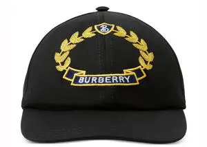 Burberry Oak Leaf Crest Baseball Cap - Black