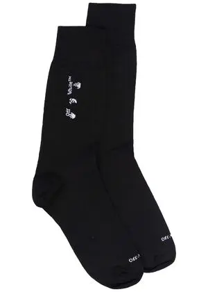 Off-White Logo Socks - Black White