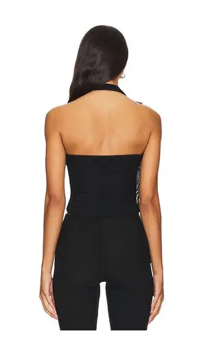 Majorelle Clara Halterneck Top - Black