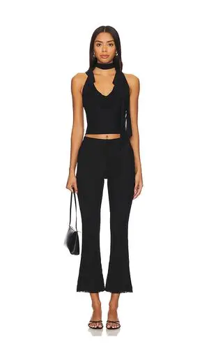 Majorelle Clara Halterneck Top - Black