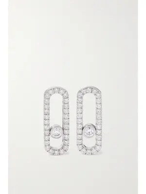 Messika Move Uno 18-karat Diamond Earrings - Silver