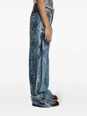 Rabanne Washed Wide-leg Jeans - Blue