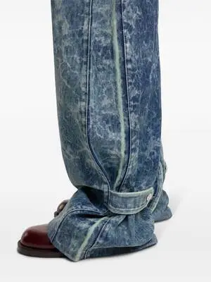 Rabanne Washed Wide-leg Jeans - Blue