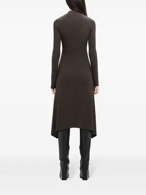 COURREGES Volcano Jersey Midi Dress - Brown
