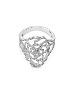 Bloomingdale'S Diamond Flower Ring, 0.75 Tcw