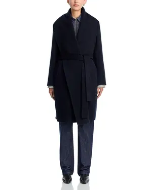 Kobi Halperin Wool Blend Belted Coat - Black