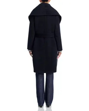Kobi Halperin Wool Blend Belted Coat - Black