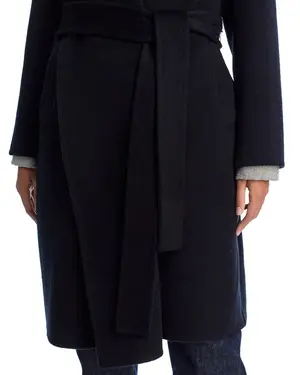 Kobi Halperin Wool Blend Belted Coat - Black