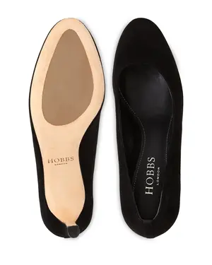 HOBBS LONDON Lizzie Mid Heel Court Pumps - Black