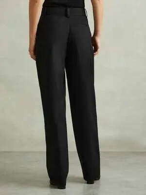REISS Zoe Wool-blend Barrel Leg Trousers