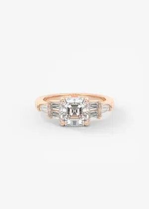 FRANK DARLING The Cascade Asscher Ring - Yellow Gold