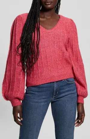 Guess V Neck Sweaters For Women