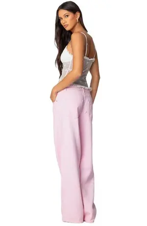 EDIKTED Bow Print Sheer Camisole