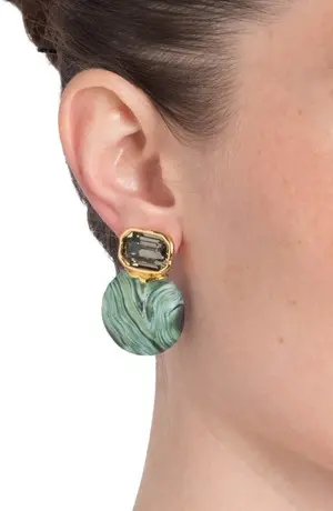 Alexis Bittar Madera Lucite® Disc Drop Earrings