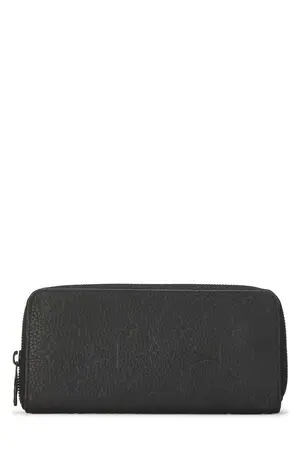 LOUIS VUITTON Monogram Taurillon Zippy Vertical Wallet - Black