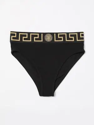 Versace Greca Cotton Briefs Black
