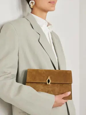 METIER Parallel 22 Small Suede Shoulder Bag - Brown